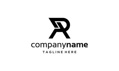 Letter ar logo design template elements Royalty Free Vector