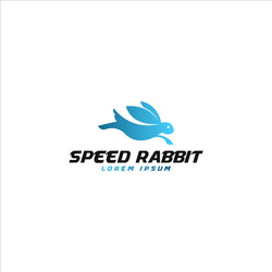 Speed rabbit logo Royalty Free Vector Image - VectorStock