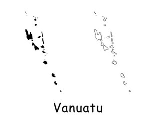 Vanuatu Map Outline Vector Images (over 100)
