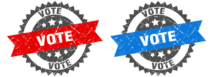 Vote stamp vote label round grunge sign Royalty Free Vector
