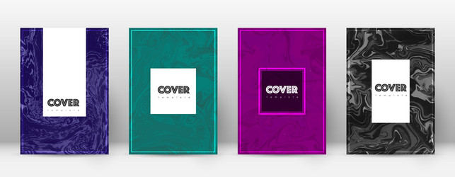 Abstract cover grand design template suminagashi Vector Image