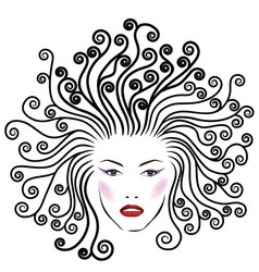 Female hairdresser professional stylist Royalty Free Vector