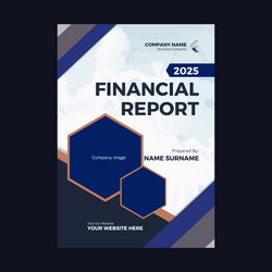 Company annual financial report design template Vector Image