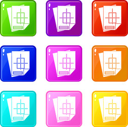 Home icons set 9 Royalty Free Vector Image - VectorStock