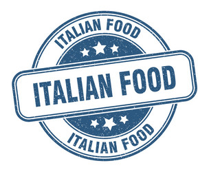 Italian food stamp italian food label round Vector Image