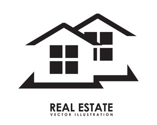 Real estate logo design with style and creative Vector Image