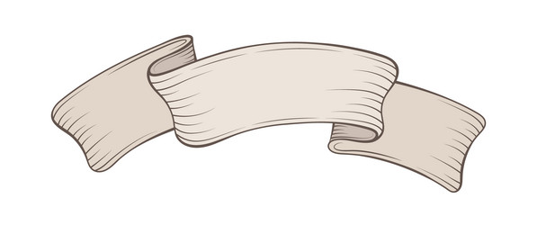 Spiral scroll ribbon with texture Royalty Free Vector Image