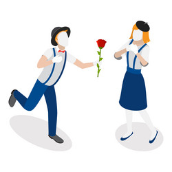 Mime cartoon character performing pantomime Vector Image