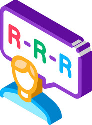 Pronunciation icon outline Royalty Free Vector Image