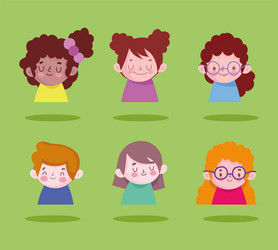 Cartoon Kids Set Vector Images (over 130,000)