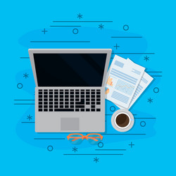 Technology documents folders cartoon Royalty Free Vector