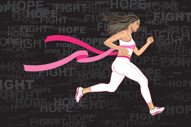 Winner running woman Royalty Free Vector Image