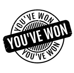 You have won rubber stamp Royalty Free Vector Image