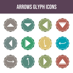 Beautiful arrows icon set Royalty Free Vector Image