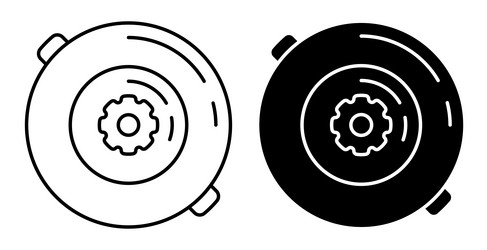 Linear icon combat anti tank mine weapons Vector Image