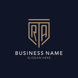 Ra initial wedding monogram logo Royalty Free Vector Image
