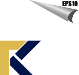 Rk initial monogram logo circle rounded Royalty Free Vector