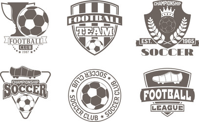 Set of soccer emblems Royalty Free Vector Image