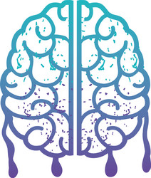 Two hemispheres brain on a white background Vector Image