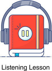 Audio learning Royalty Free Vector Image - VectorStock