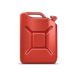 Diesel fuel red canister isolated on white Vector Image