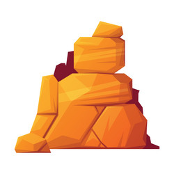 Rock and stone boulder stack as desert landscape Vector Image
