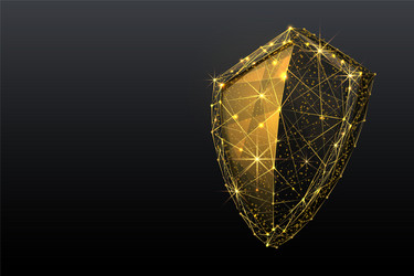 Gold future 3d line logo Royalty Free Vector Image