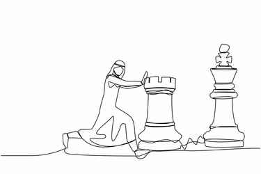 Single continuous line drawing competitive Vector Image