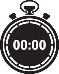 Stopwatch stop watch timer logo icon design Vector Image