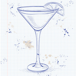 White lady cocktail Royalty Free Vector Image - VectorStock