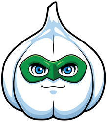 Cute cartoon garlic character Royalty Free Vector Image