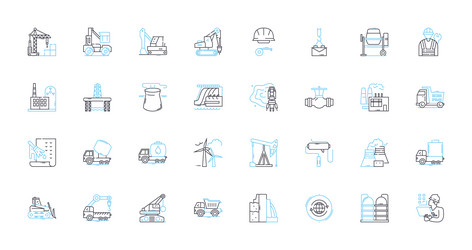 Modern warfare linear icons set warfare combat Vector Image