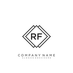 Letter initial rf beauty monogram and elegant Vector Image