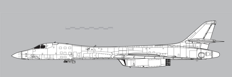 B-1b lancer strategic bomber Royalty Free Vector Image
