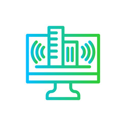 Virtual office digitalization business icon Vector Image
