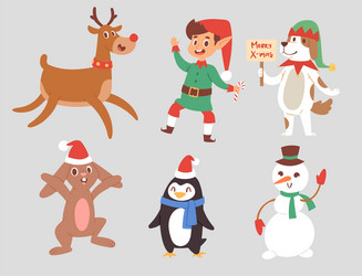 Christmas characters without face Royalty Free Vector Image
