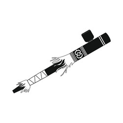 Pipe of peace drawing ceremonial native american Vector Image