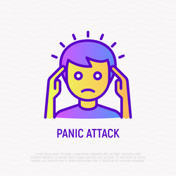 Panic attack infographic medical symptoms of fear Vector Image