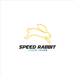 Speed rabbit logo Royalty Free Vector Image - VectorStock