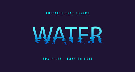 Water waves style font design ripple effect Vector Image