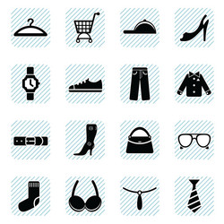 Fashion icons set Royalty Free Vector Image - VectorStock