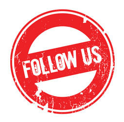 Follow this stamp on white Royalty Free Vector Image