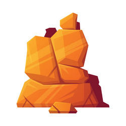 Rock and stone boulder stack as desert landscape Vector Image