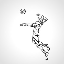 Volleyball Player Outline Vector Images (over 780)