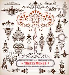 Set of vintage design elements Royalty Free Vector Image