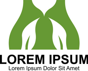 M letter with leaf logo Royalty Free Vector Image