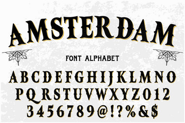 Vintage gothic alphabet Royalty Free Vector Image