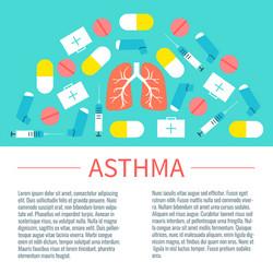 Asthma awareness poster Royalty Free Vector Image
