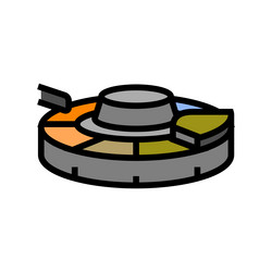 Copper smelter cast anodes color icon Royalty Free Vector