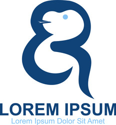 Creative snake silhouette Royalty Free Vector Image